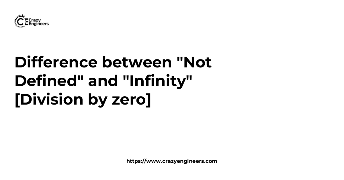 Difference between "Not Defined" and "Infinity" [Division by zero ...